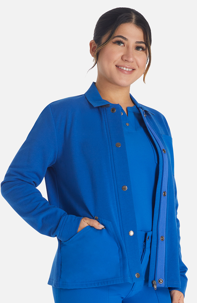 Women's Zip Front Fleece Scrub Jacket | Dickies Medical