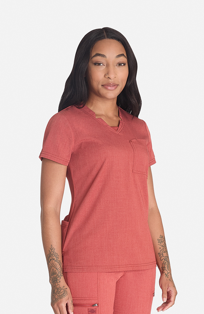 Women's Notched V-Neck Scrub Top | Dickies Medical