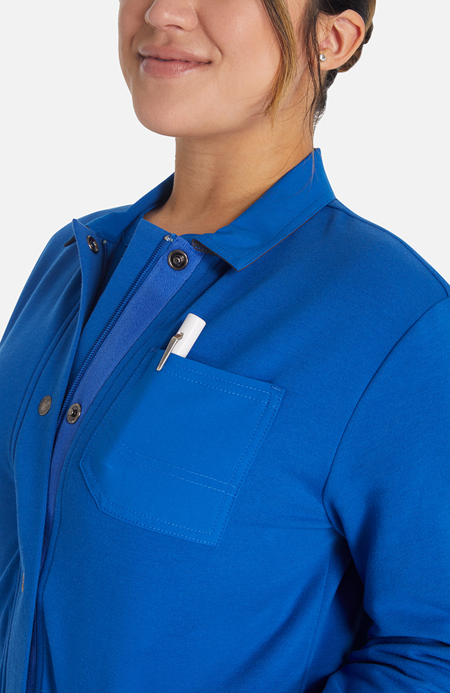 Women's Zip Front Fleece Scrub Jacket | Dickies Medical