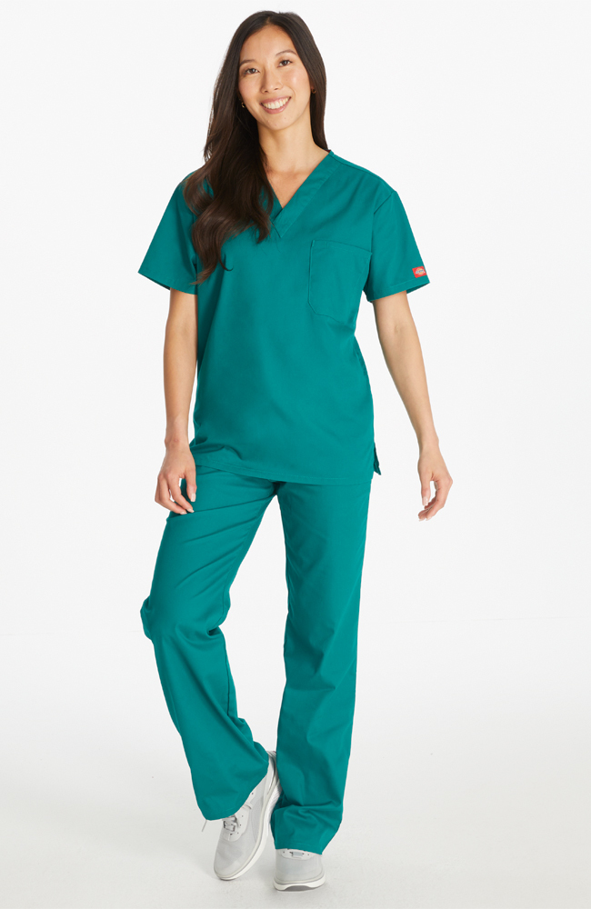 Unisex Scrub Set: V-Neck Top & Drawstring Pant | Dickies Medical